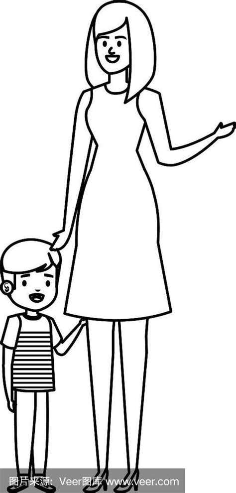 母亲简笔画图片大全 儿子（汇总18张） 简笔画图片大全