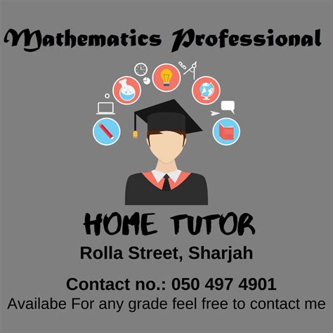 Tutor Teacher Sharjahjobs Sharjahtutor Mathematics Rollastreet