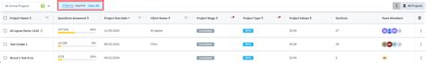 Filtering Projects Home