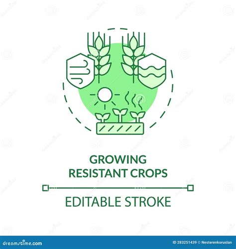 Growing Resistant Crops Icon Heatflation Concept Stock Vector Illustration Of Crop Economy