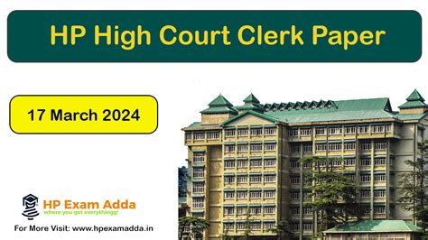 HP High Court Clerk Question Paper 2024