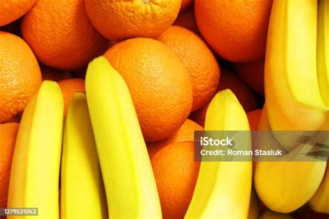 Jeruk Dan Pisang Latar Belakang Dari Jeruk Dan Pisang Buahan Latar
