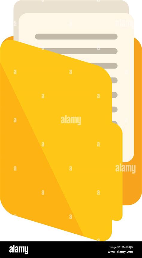 Text Folder Icon Flat Vector Message Letter Notepad Pencil Isolated