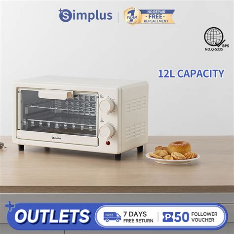 Simplus 12l Electric Oven For Baking Multifunctional Oven Toaster