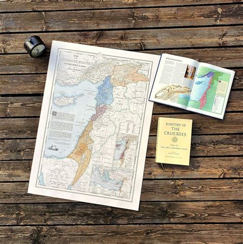 Map Of The Crusader States Etsy