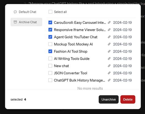 too many chatgpt chats use this chrome extension to bulk delete and