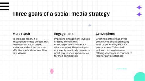 Geometric Grid Style Social Media Strategy Presentation