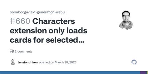 Characters Extension Only Loads Cards For Selected Model After Recent
