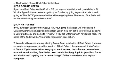 installing beat saber mods manually a step by step guide for 0 13 2