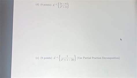 Solved 2 Evaluate Either The Laplace Transform L Ft Or