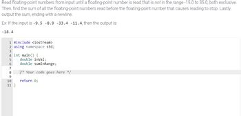 Answered Read Floating Point Numbers From Input Until A Floating Point