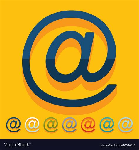 Flat Design Email Royalty Free Vector Image Vectorstock