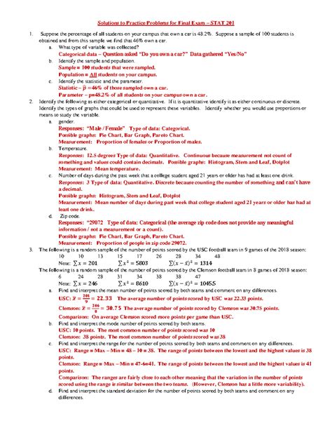Solutions Final Exam Practice Problems Solutions To Practice Problems