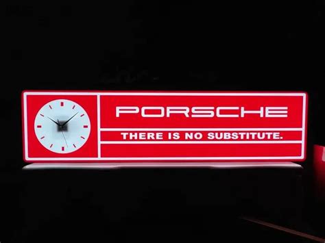 Illuminated Porsche Style Dealership Clock Pcarmarket