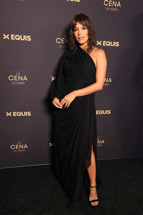 Eva Longoria Paired Her Hip High Slit Dress With A New Shag Cut And Bangs
