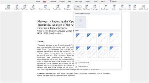 Wps Watermark Pdfs Add Watermark To Pdfs For Free