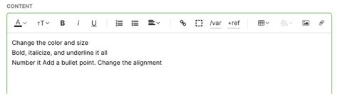 Format Answers Using The Editor