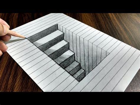 How To Draw D Steps In A Hole Line Paper Trick Art Artofit