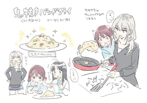 Safebooru 3girls Ahoge Awa Subaru Black Hair Black Sweater Blue