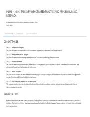 WGU Performance Assessment Pdf MLM MLM TASK EVIDENCE BASED PRACTICE AND APPLIED NURSING