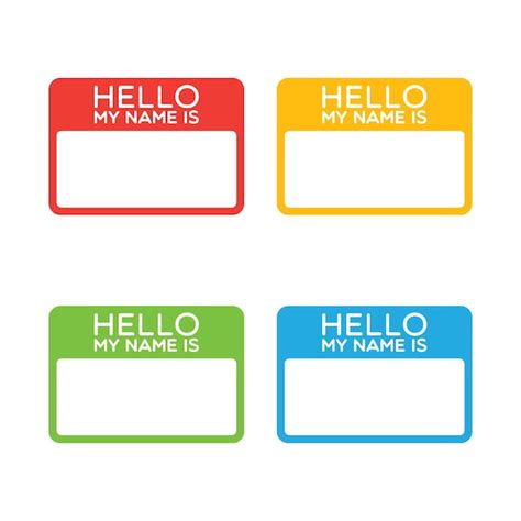 Premium Vector Hello My Name Is Stickers