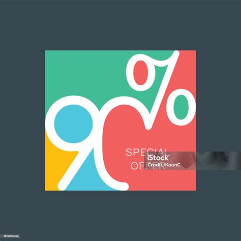 특별 행사 판매 등번호 90번 숫자로 할인 백분율 기호 스톡 일러스트 10에 대한 스톡 벡터 아트 및 기타 이미지 10