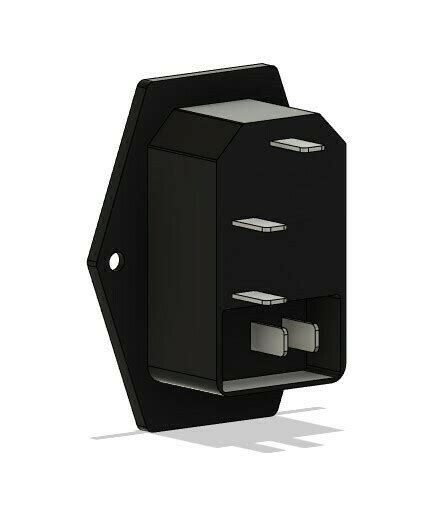Free Stl File Iec320 C14 Power Socket With Fuse Holder And Switch 🧞‍♂️・3d Printable Object To