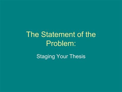 Statement Of The Problem Final Pptx
