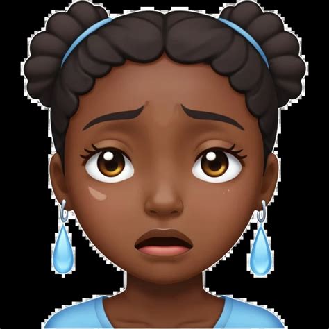 Black Girl Crying Tears Must Look Like This Emoji 😭 Emoji Ai