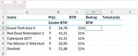 Percentages Berekenen In Excel Btw En Meer Learningfever Proud To