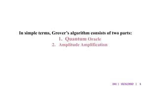 Quantum Search Algorithm and its Implementation using QisKit | PPT