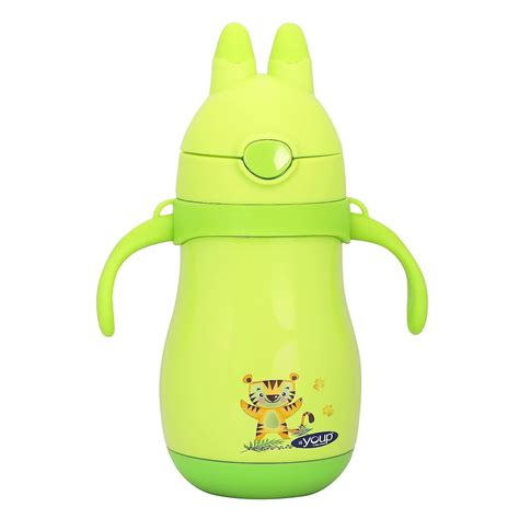 Youp Wiggly Thermo Steel Bottle 350ml Tiger Print Green
