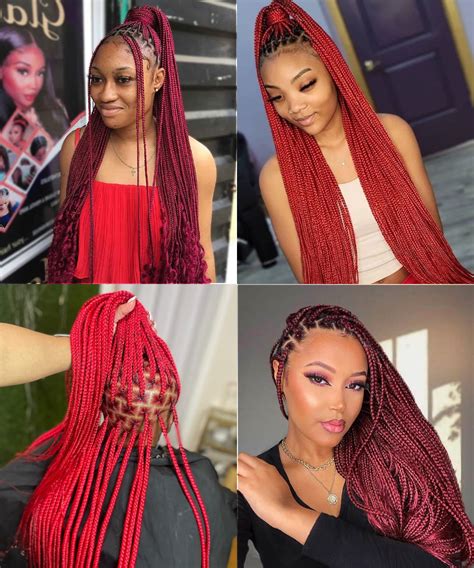 Explore The Magical World Of Red Box Braids 50 Braided Hairstyles