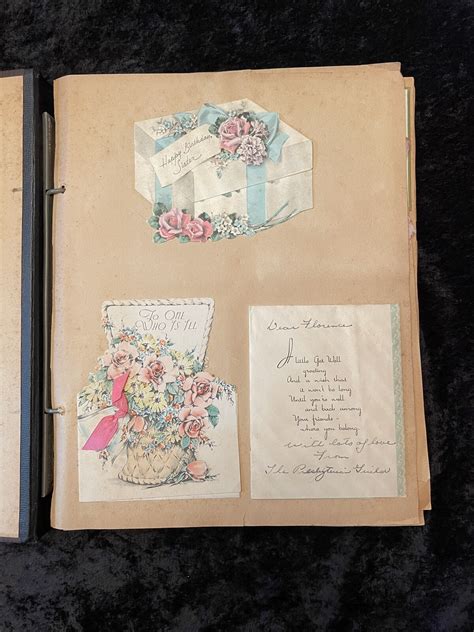 Antique 1920s Scrapbook Ephemera Greeting Cards Christmas Valentines