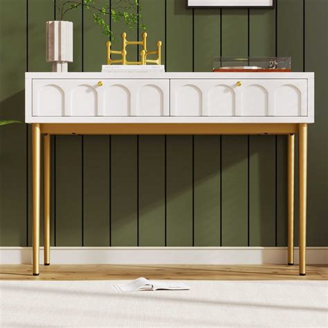 Blingbin Schminktisch Kommode Sideboard 1 St Mit 2 Schubladen 75cm