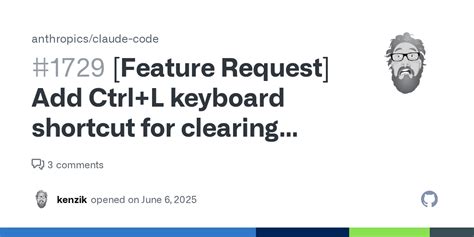 Feature Request Add Ctrll Keyboard Shortcut For Clearing Terminal Output · Issue 1729