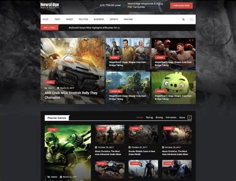 Best Responsive News Website Templates Website Template Templates Psd Templates