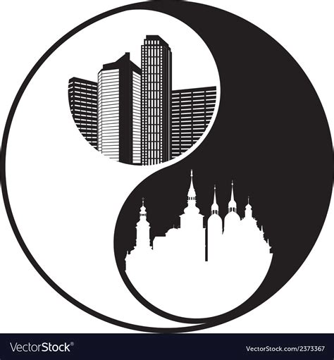 Yin And Yang Male And Female Principles Vector Image
