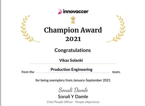 Vikas Solanki On Linkedin Thank You Innovaccer For Recognizing My Work Thanks To All My 16