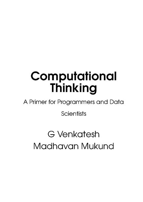 Computational Thinking Book Gen Z Iitian Computational Thinking A