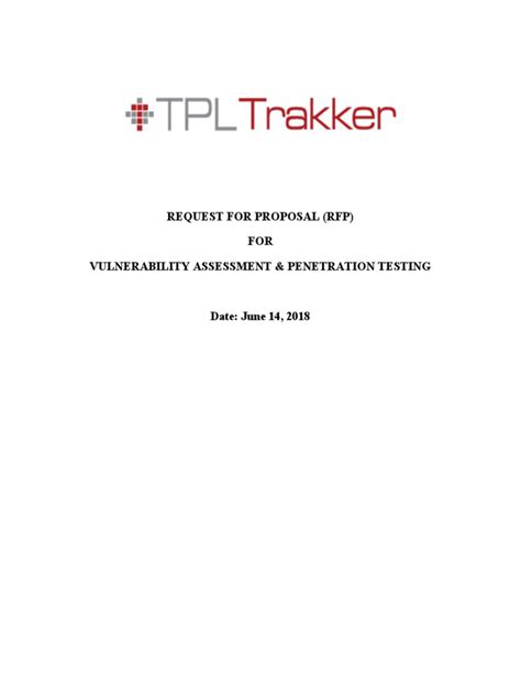 Vapt Rfp V1 Pdf Penetration Test Vulnerability Computing