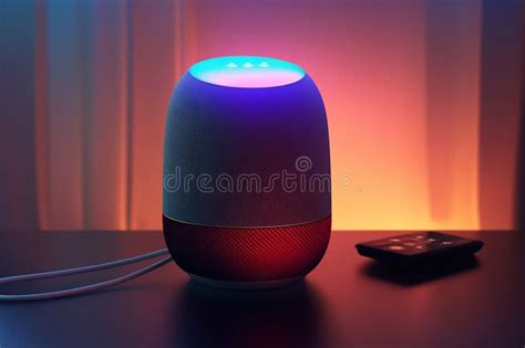 Voice Assistant Enabled Smart Speaker Device Ai Stock Illustration Illustration Of
