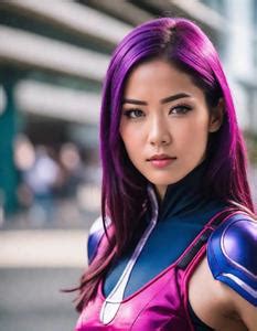Psylocke Cosplay Fancy Dress Face Swap Insert Your Face ID 871339