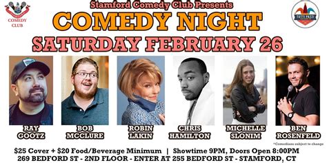 Stamford Comedy Club Presents Ray Gootz Robin Lakin Bob Mcclure Andfriends Tutti Pazzi