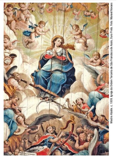 Pintura Glorificação Da Virgem Mestre Ataíde Vila Rica Atual Ouro