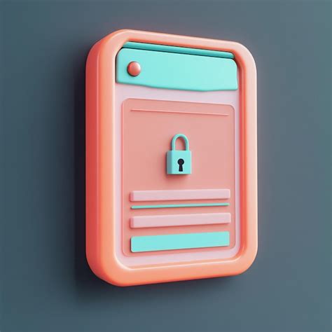 3d Id Card Icon Identification And Security Illustration Logo Premium