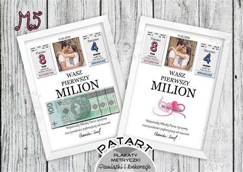 PLAKAT WASZ PIERWSZY MILION KREATYWNY 7210858777 Oficjalne Archiwum Allegro