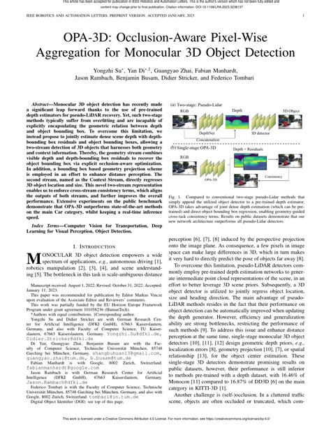 Pdf Opa D Occlusion Aware Pixel Wise Aggregation For Monocular D