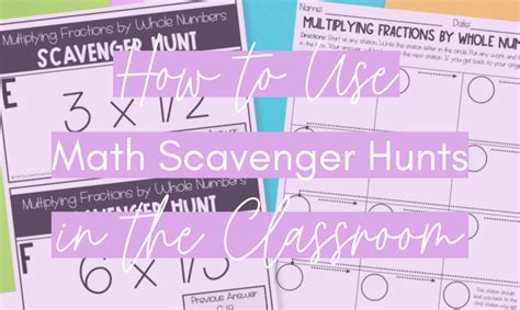 How To Use Math Scavenger Hunts In The Classroom That One Cheerful Classroom