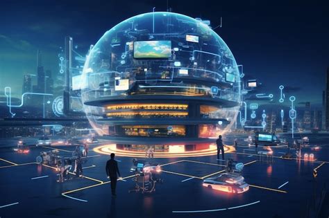 Premium Photo Graphic Displaying The Technology Infrastructure